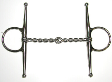 Single Twisted Wire Full Cheek Snaffle Bit: VTO Saddlery