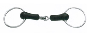 Rubber Mouth Loose Ring Snaffle Bit: VTO Saddlery