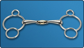 Stubben Sweet Copper Oval Link 3 Ring Gag Bit: VTO Saddlery